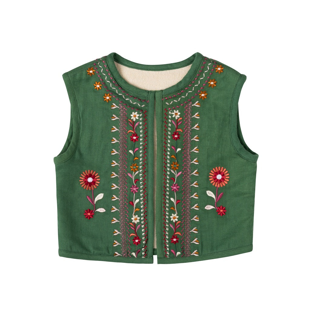 Embroidered Gilet | KIDSAGOGO