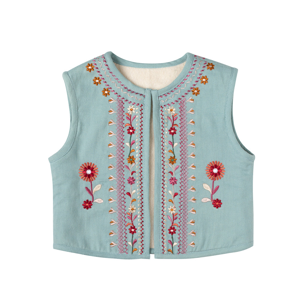Embroidered Gilet | KIDSAGOGO